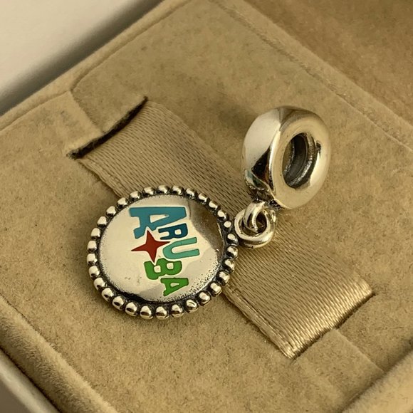 Pandora | Jewelry | Pandora Aruba Flag Exclusive Dangle Charm Pendant ...